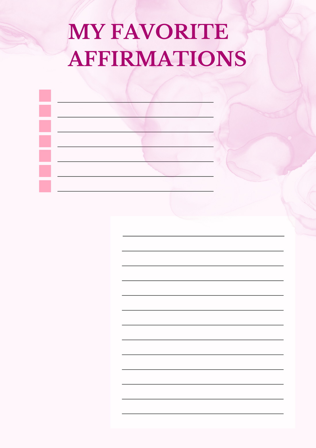 300+ Powerful Positive Affirmations E-book – Women Who Inspire